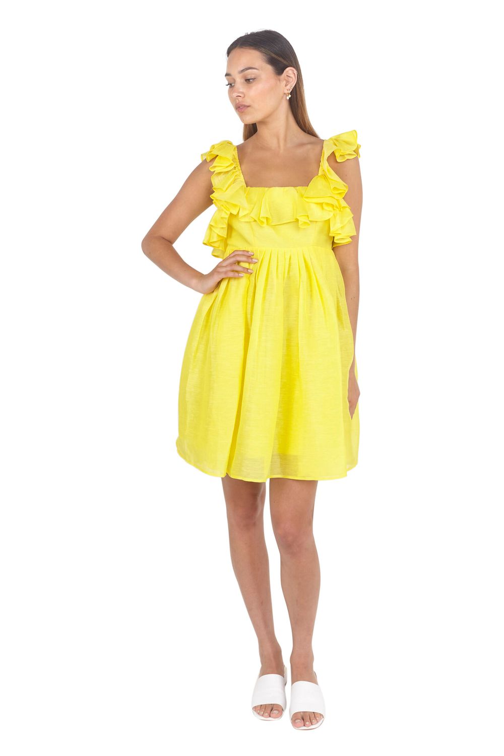 Leo & Lin - Limón Silk Linen Mini Dress | All The Dresses