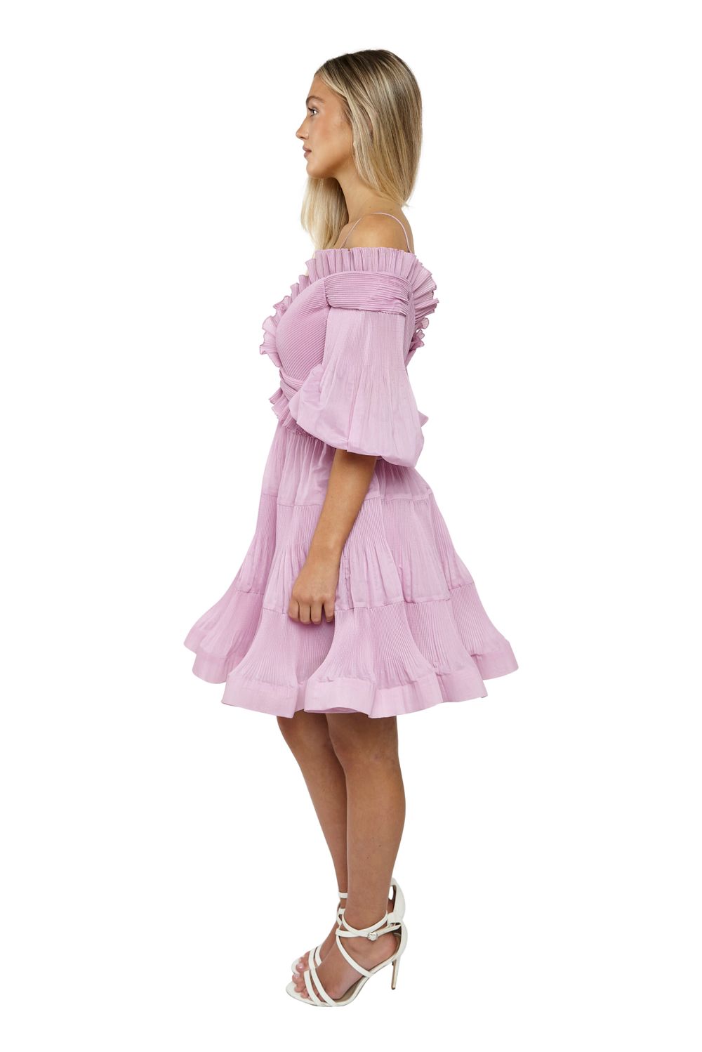 Zimmermann - Pleated Off Shoulder Mini | All The Dresses