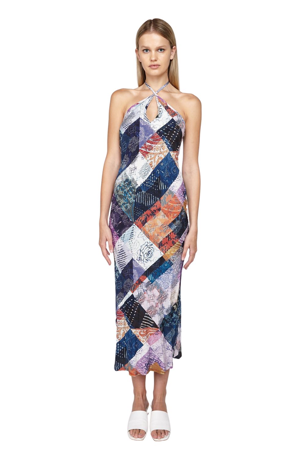 Ruby - Chapelle Silk Slip Dress - Patchwork | All The Dresses