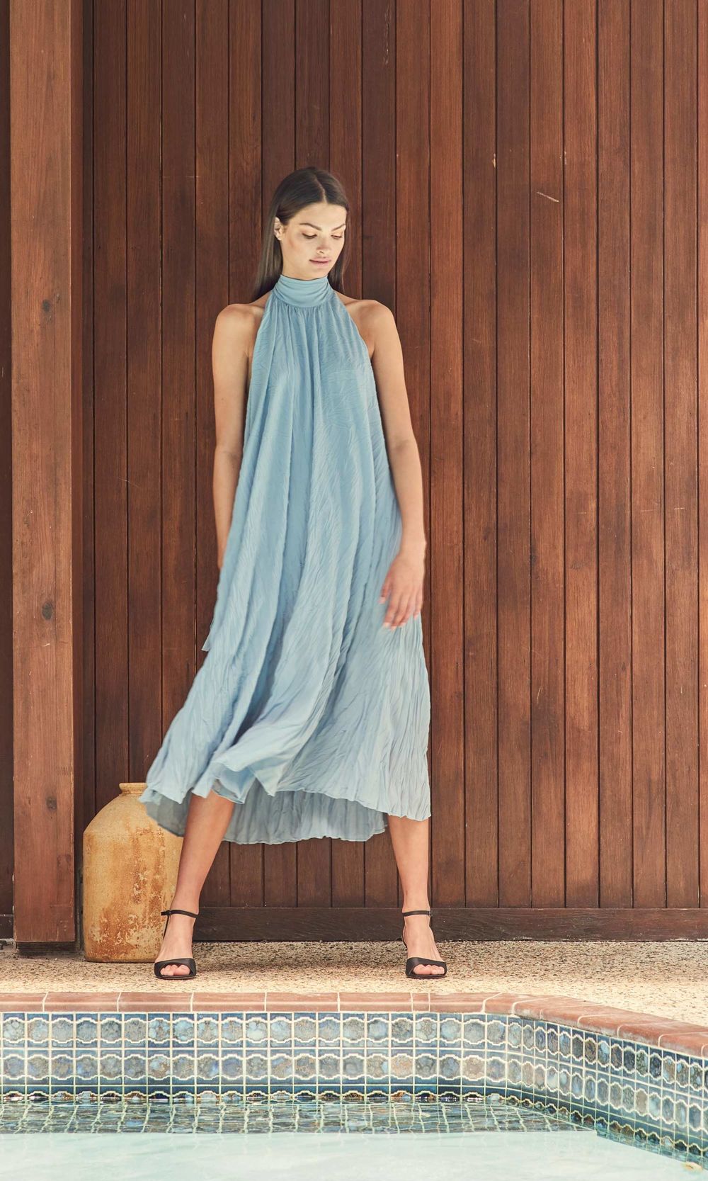 Ruby - Cascade Crush Gown Blue | All The Dresses